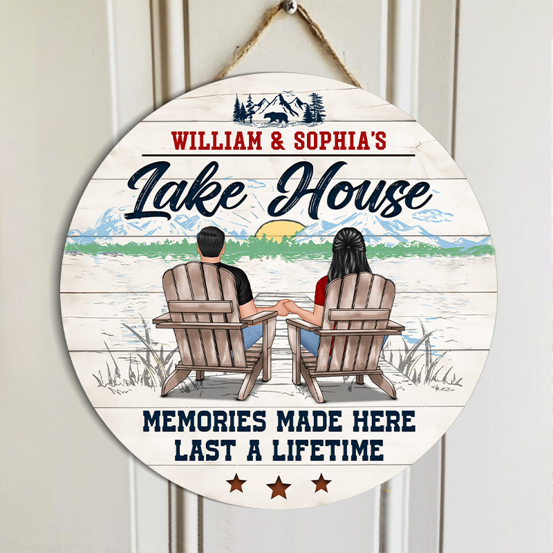 Memories Made Here Last A Lifetime - Personalized Customized Doorsign ...