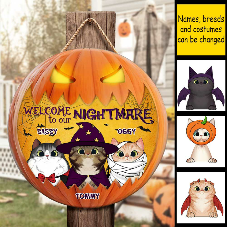 Welcome To Our Nightmare - Cats Halloween - Funny Personalized Cat Doo ...