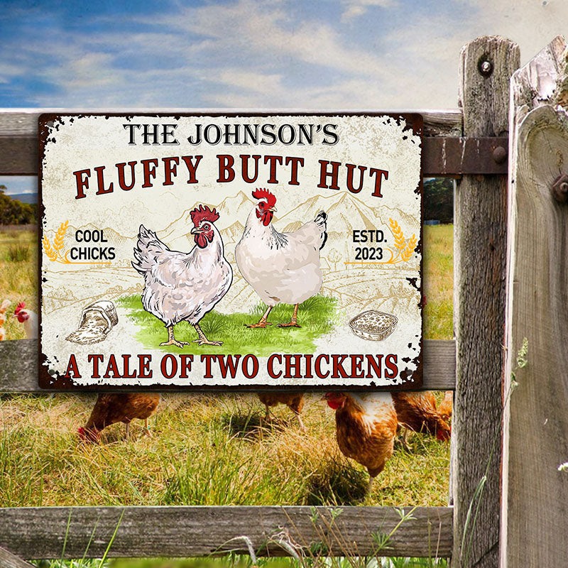 A Tale Of Two Chickens - Customized Classic Metal Signs, Chicken Signs ...