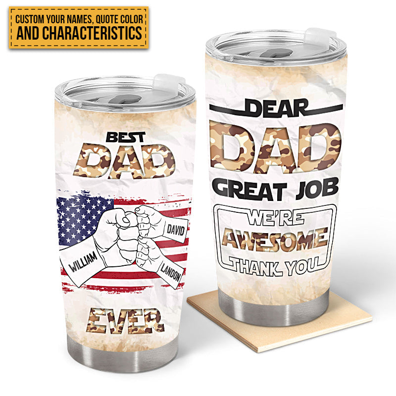 Dear Dad, Great Job, Thank You - Gift For Best Dad - Father's Day Pers ...