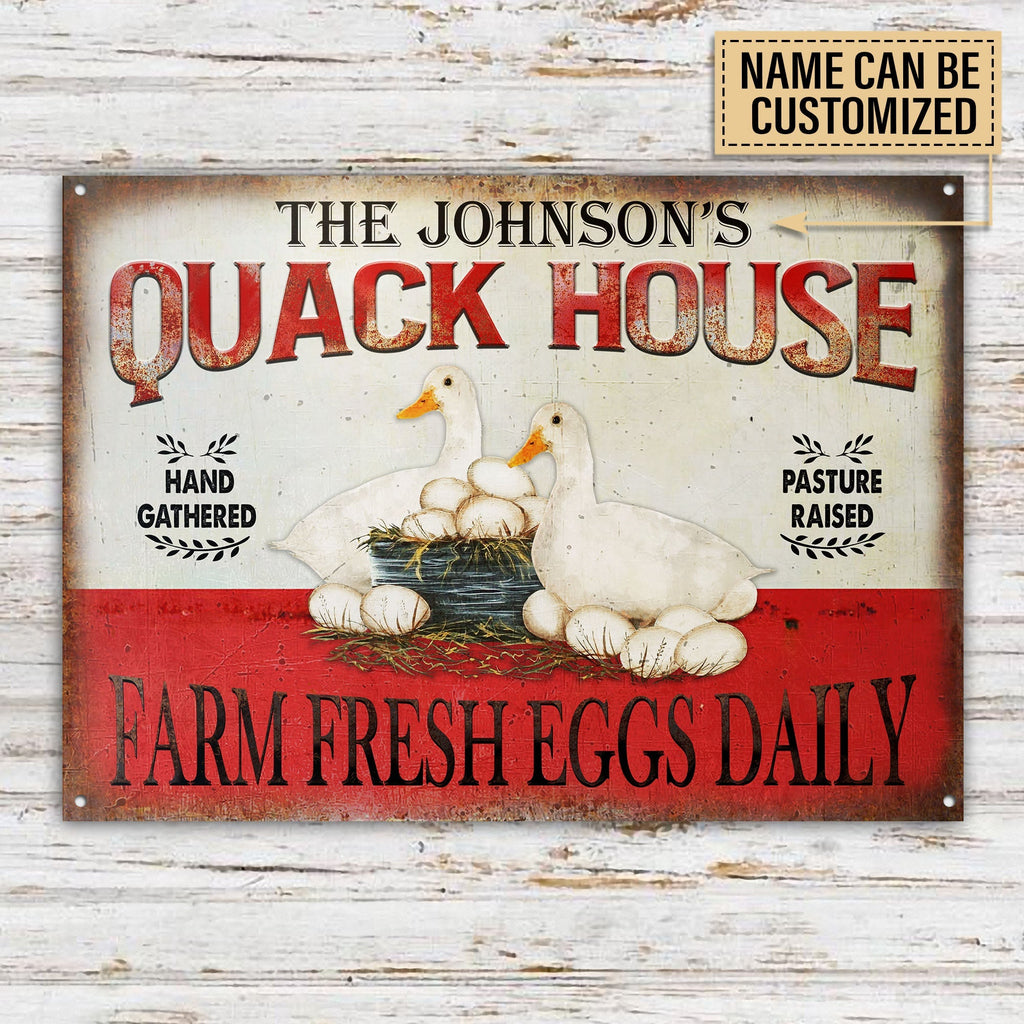 Personalized Duck Quack House Customized Classic Metal Signs – CUSTOMOMO