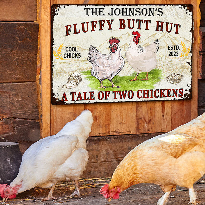 A Tale Of Two Chickens - Customized Classic Metal Signs, Chicken Signs ...