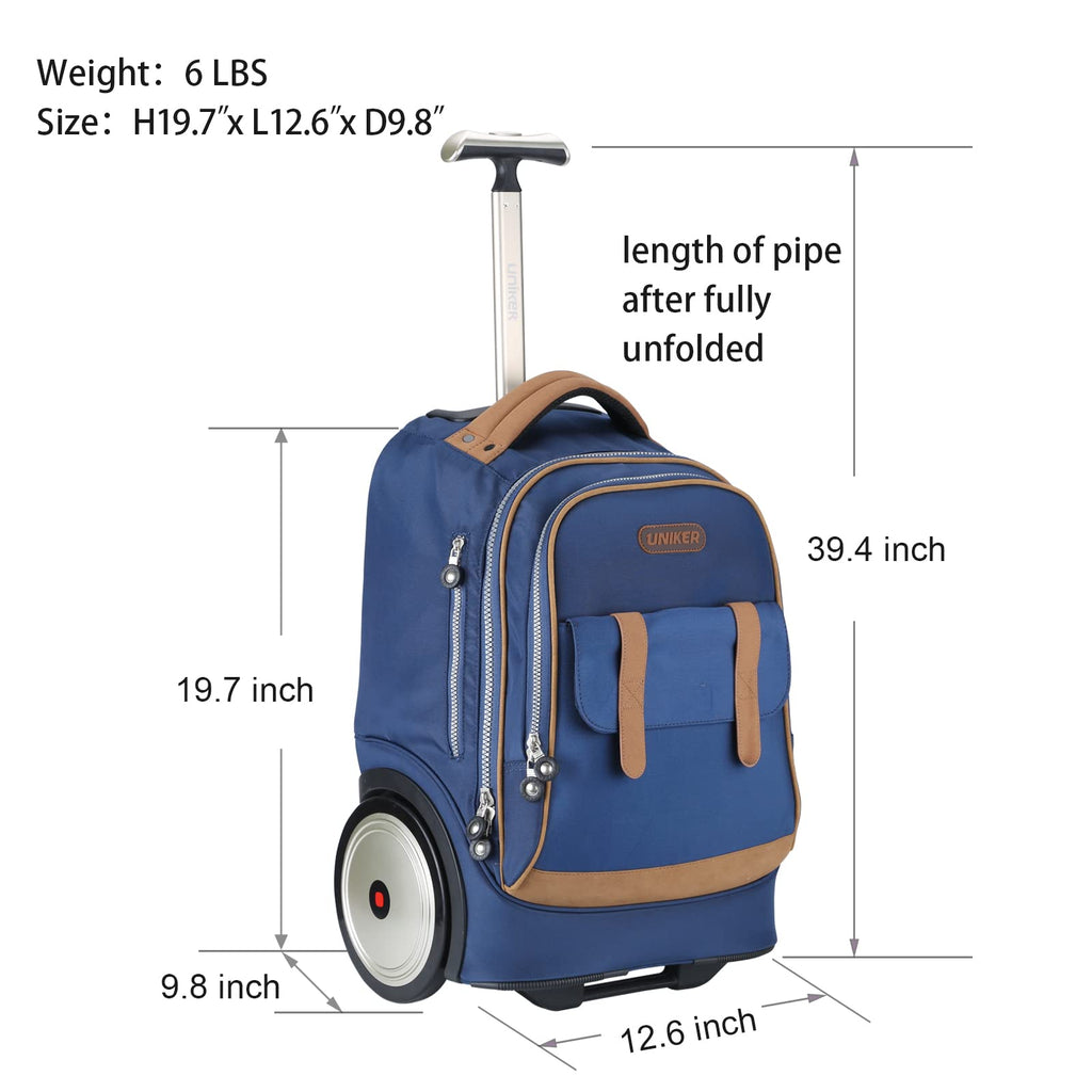Rolling Laptop Bag for 14 Inch Laptop,Roller Bookbag,Schoolbag with Wh ...